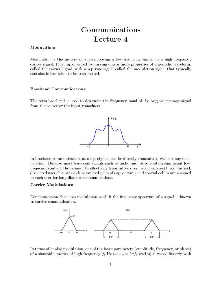 Modulation and Demodulation Basics | PDF | Modulation | Frequency Modulation