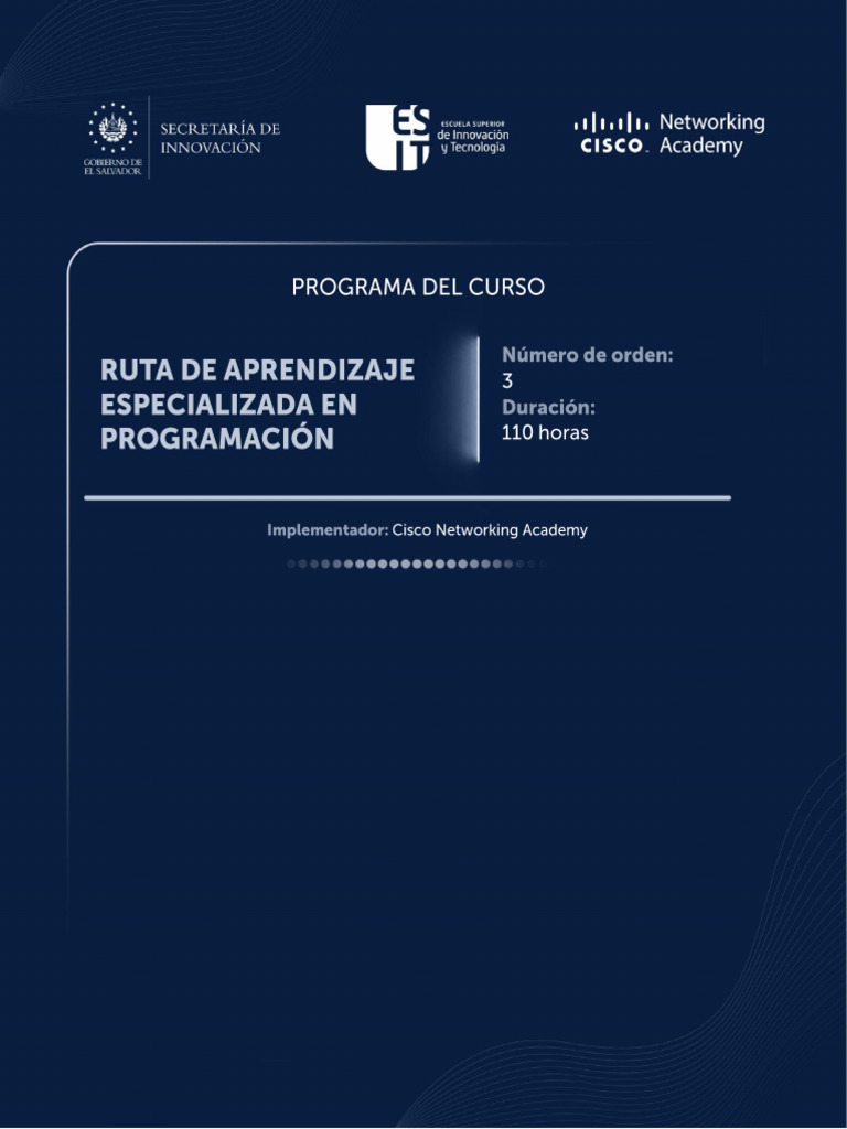 Ruta Cisco Programación 2024 | PDF