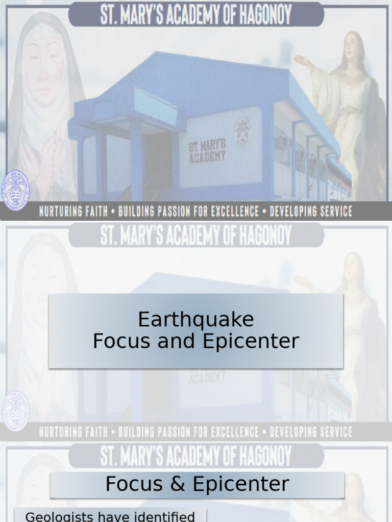 Lesson 3 - Earthquake Focus and Epicenter | PDF