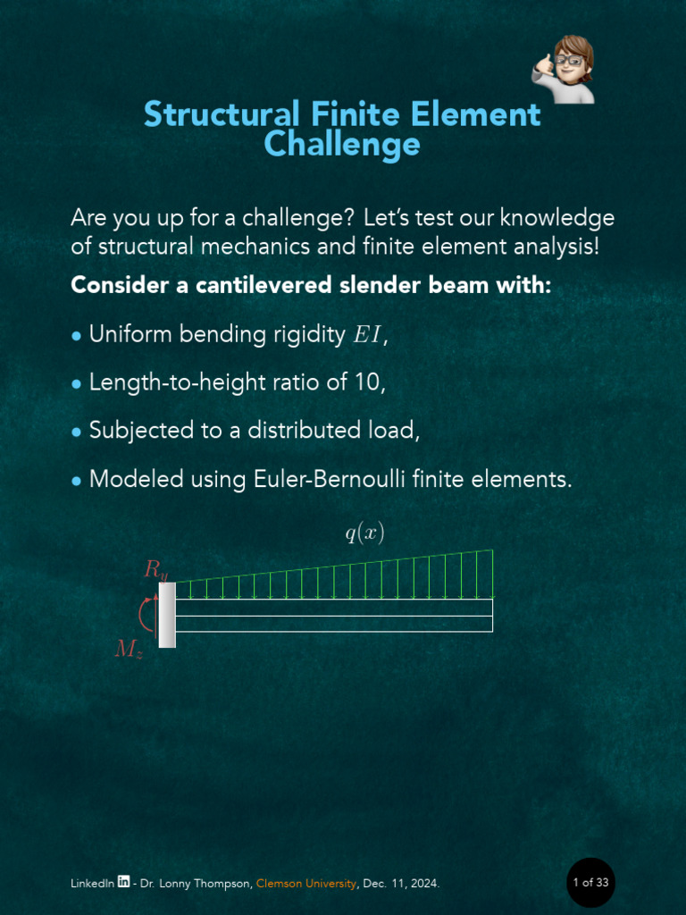 Uniform Euler-Bernoulli Beam Elements are Exact at Nodes | PDF | Finite Element Method | Bending