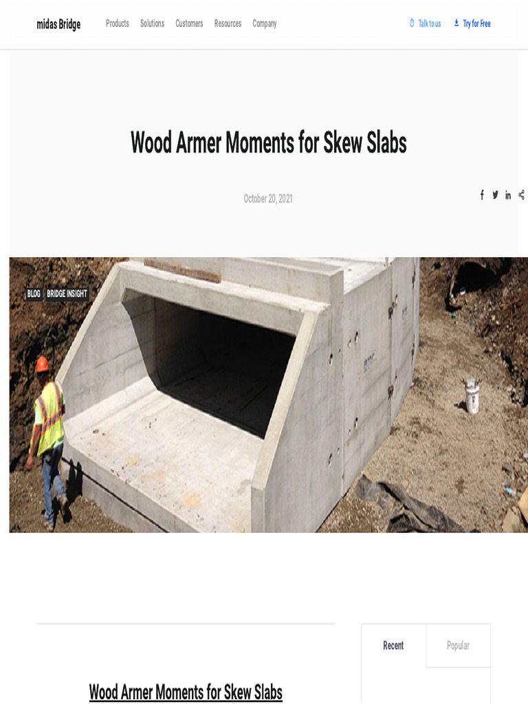 Wood Armer Moments For Skew Slabs | PDF