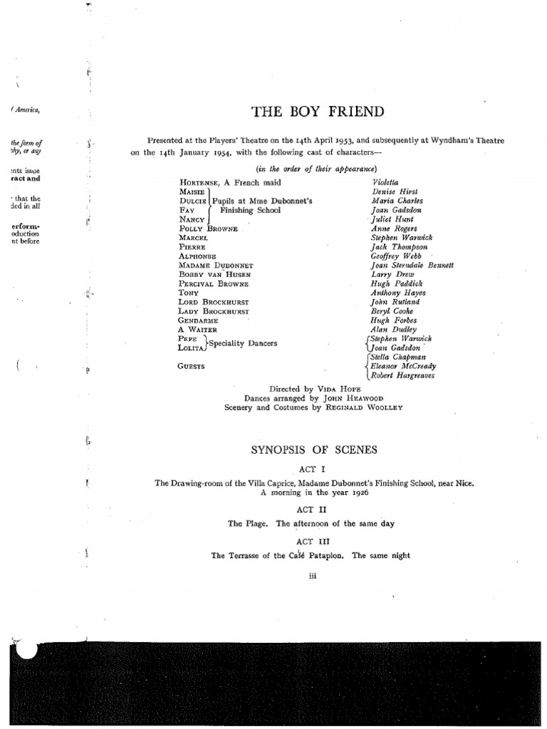 Boyfriend (The) | PDF