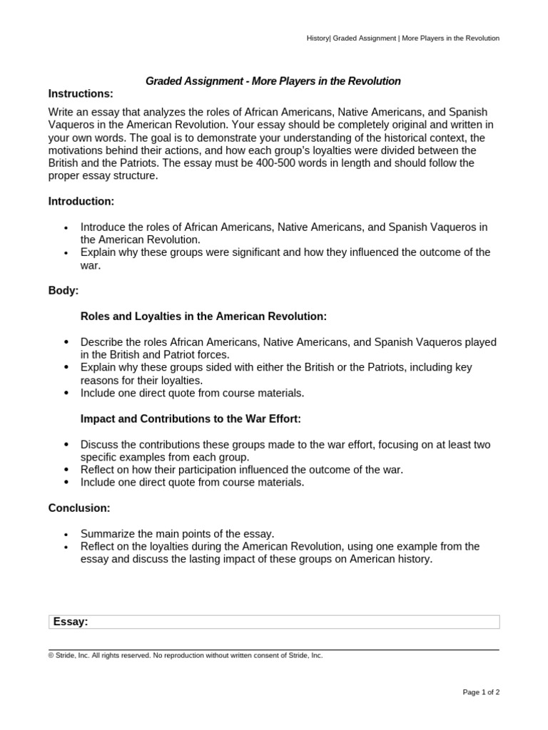 Roles of Minorities in the Revolution | PDF | Essays | Cognition