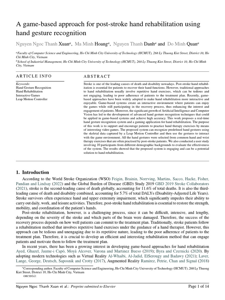 Game-Based Hand Rehab with Gesture Recognition | PDF | Anatomical Terms ...