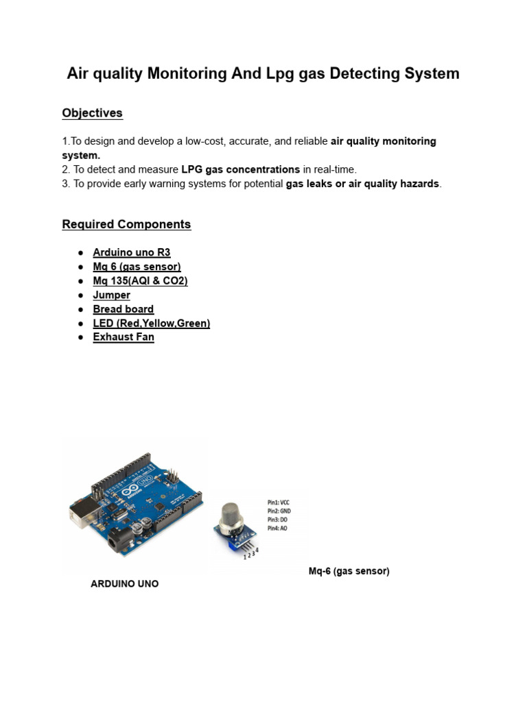 Air Quality & LPG Detection System | PDF