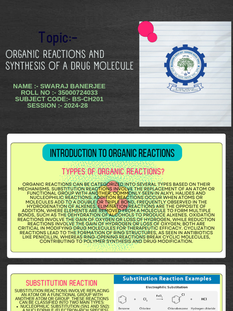 Introduction To Organic Reactions | PDF | Chemical Reactions | Alkene