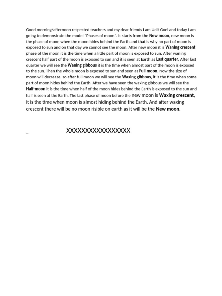 Phases Of The Moon Demonstration Pdf