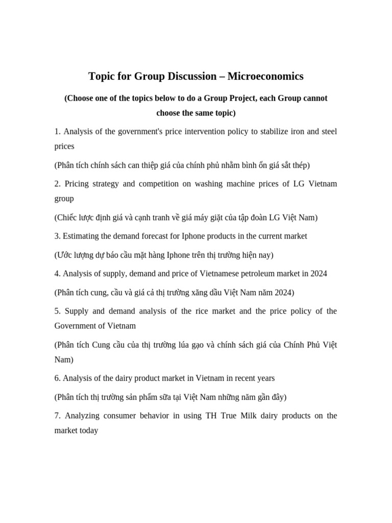 Topic For Group Discussion | PDF