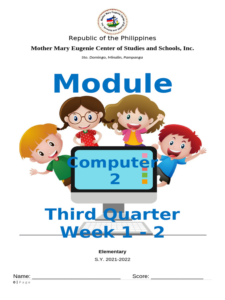 Modules Computer 2 QTR 3 | PDF | Printer (Computing) | Computer Keyboard