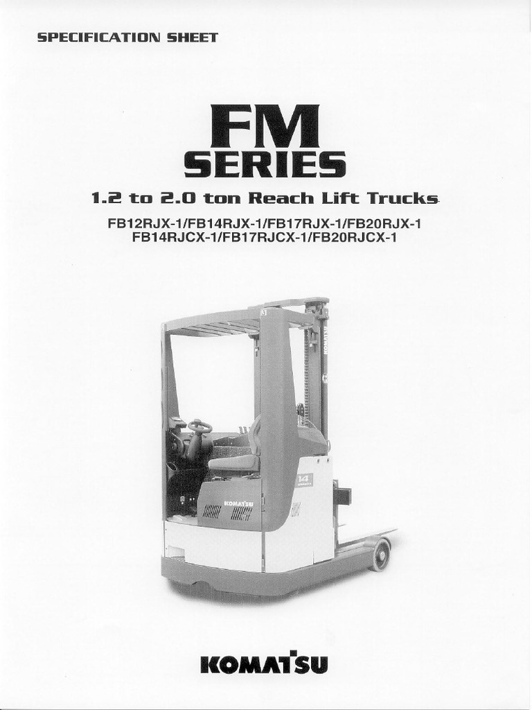 FM 1.2-2.0t Sitting Type Specification Sheet | PDF