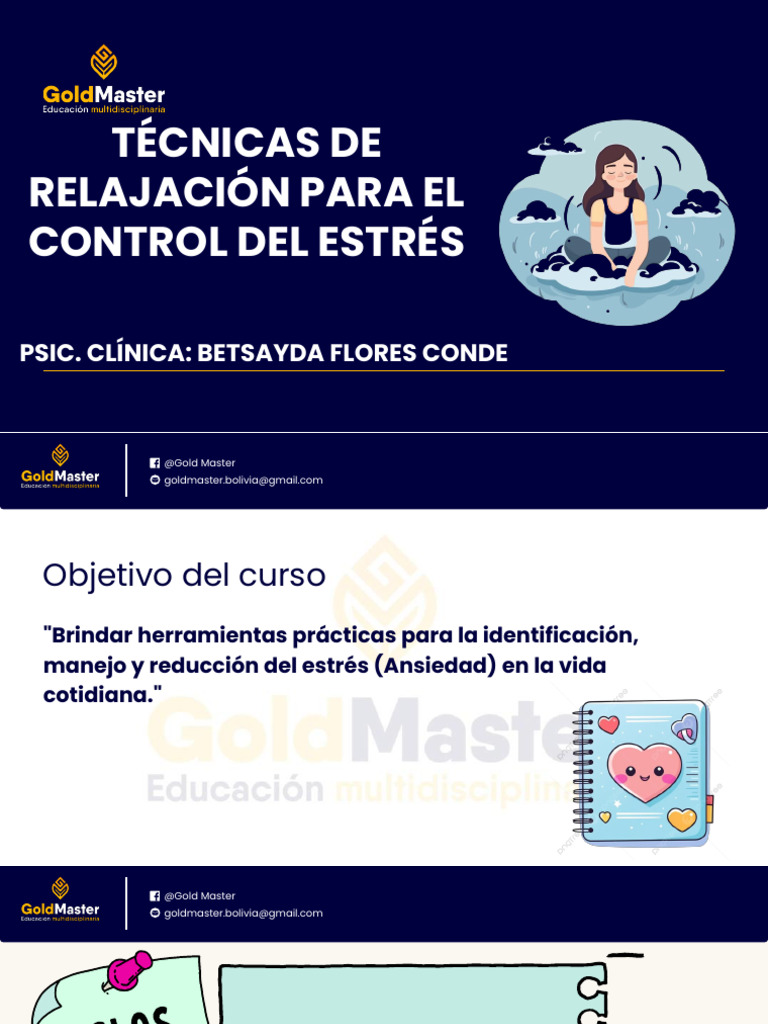 CURSO Técnicas de Relajación para El Control Del Estrés | PDF ...
