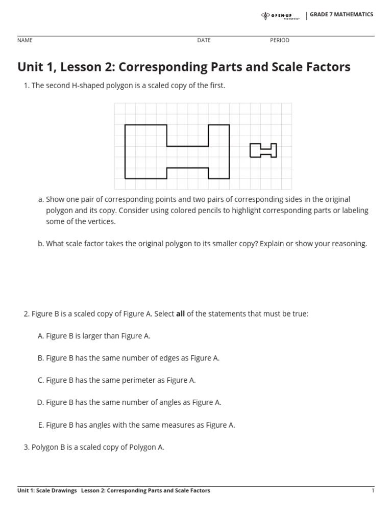 Scale Factors and Corresponding Parts | PDF