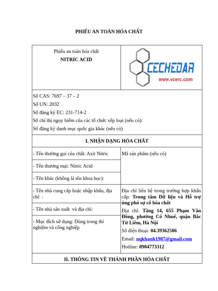 Msds-Nitric-Acid | PDF