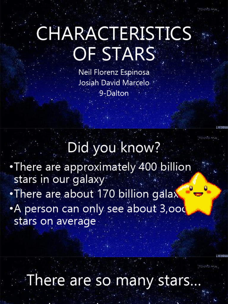 Characteristics of Stars: Size, Color, Brightness | PDF