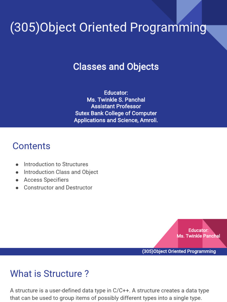 05.Chapter 1 Class and Object | PDF | Class (Computer Programming) | C++