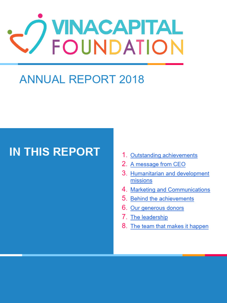 VCF Annual Report 2018 Final | PDF