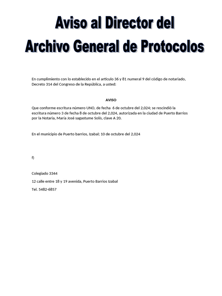 avisos | PDF