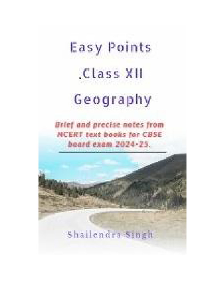 Easy Points Class XII Geography | PDF | Agriculture | Intensive Farming