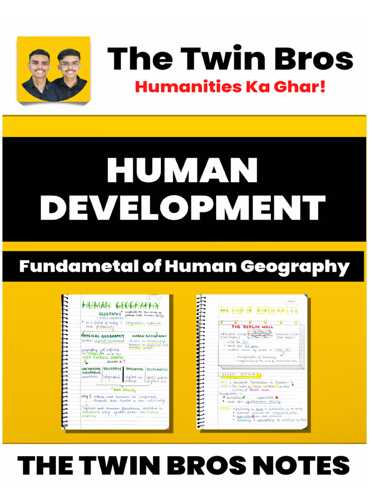 Human Development Notes by the Twin Bros | PDF | Development Economics ...
