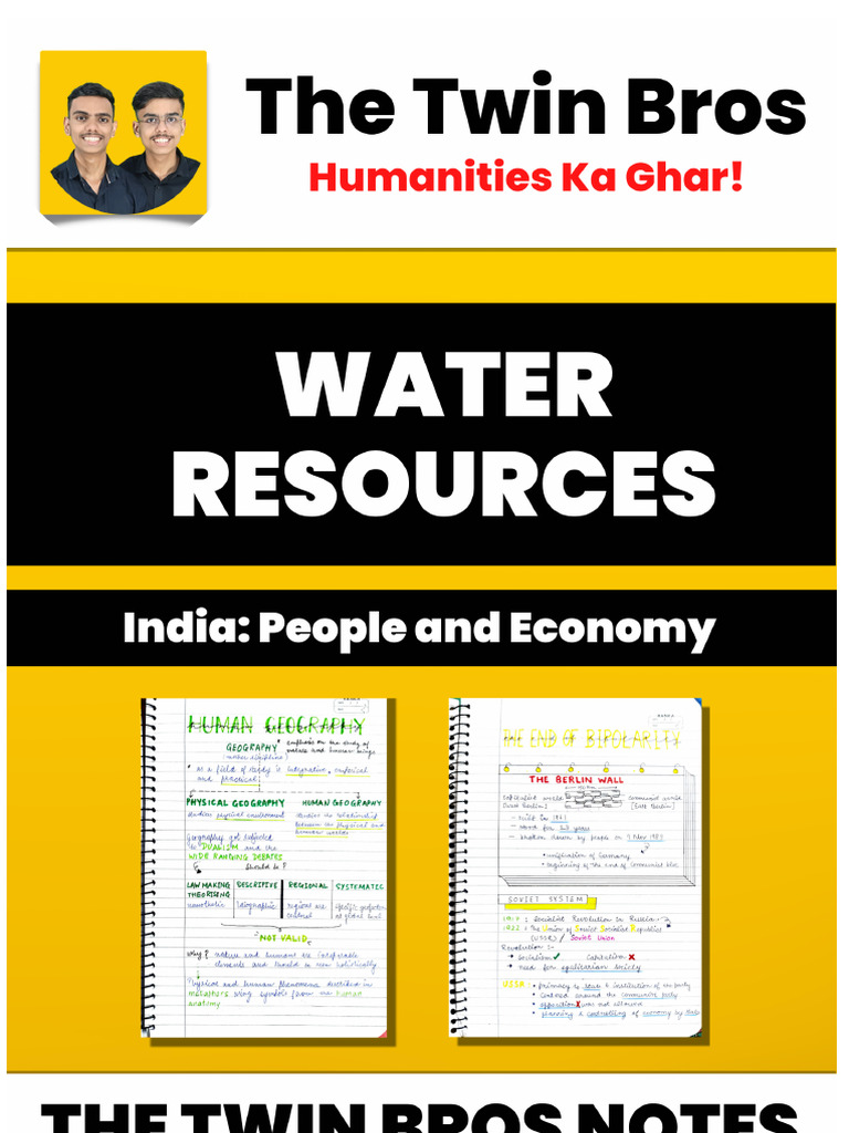 Water Resources Notes by The Twin Bros | PDF