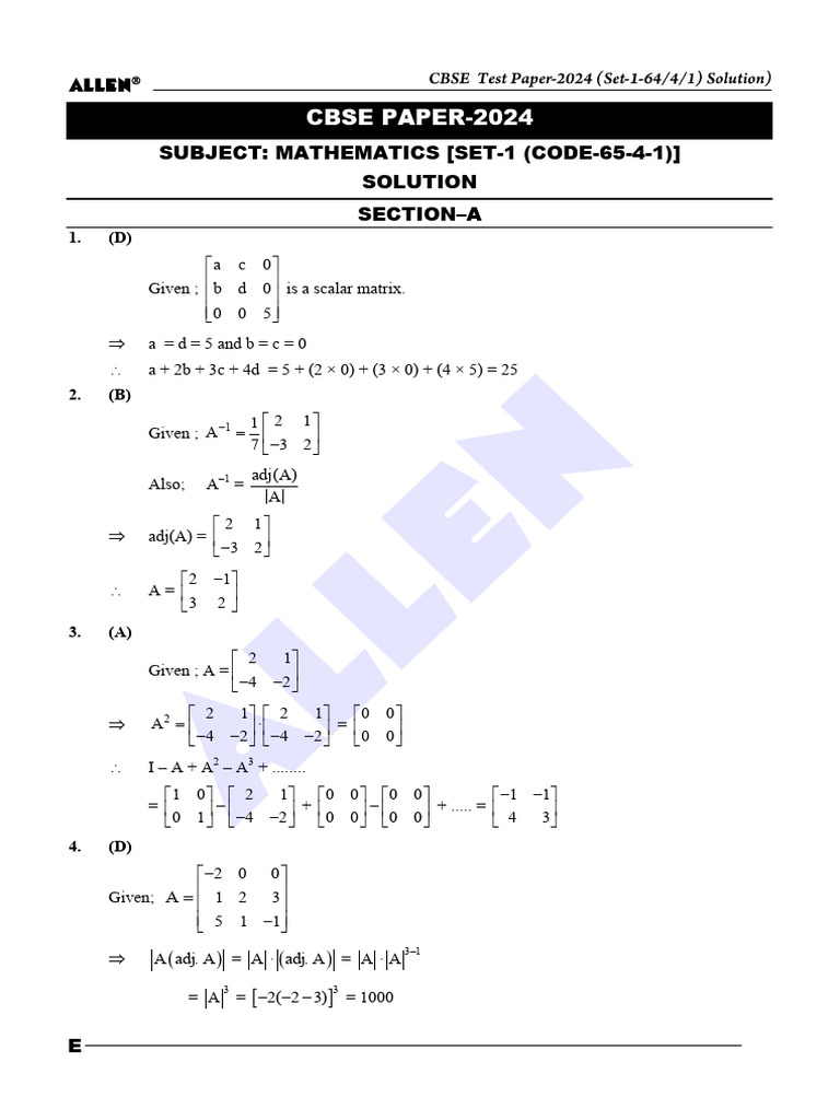 Mathematics Paper1 Sol | PDF | Mathematical Objects | Mathematics