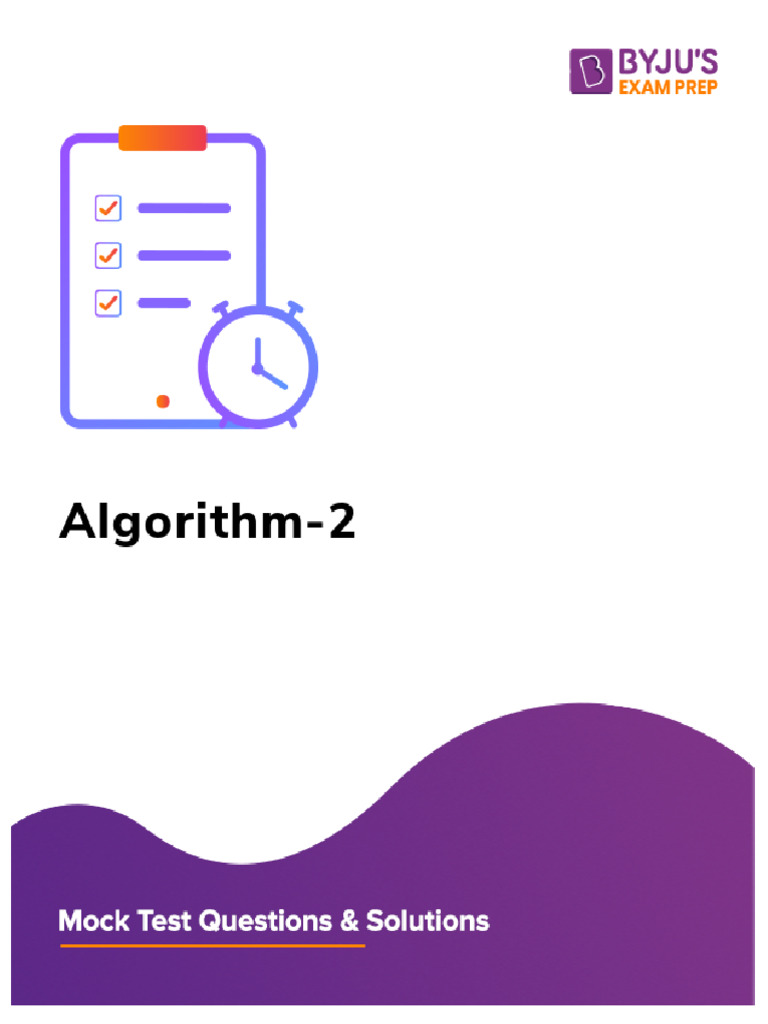 Mock Test Solutions for Graph Theory and Algorithms | PDF | Algorithms ...