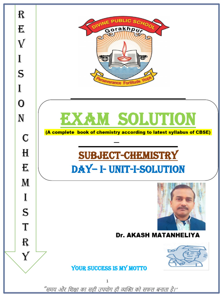 Day 1 Solution 2 | PDF | Solubility | Solvation
