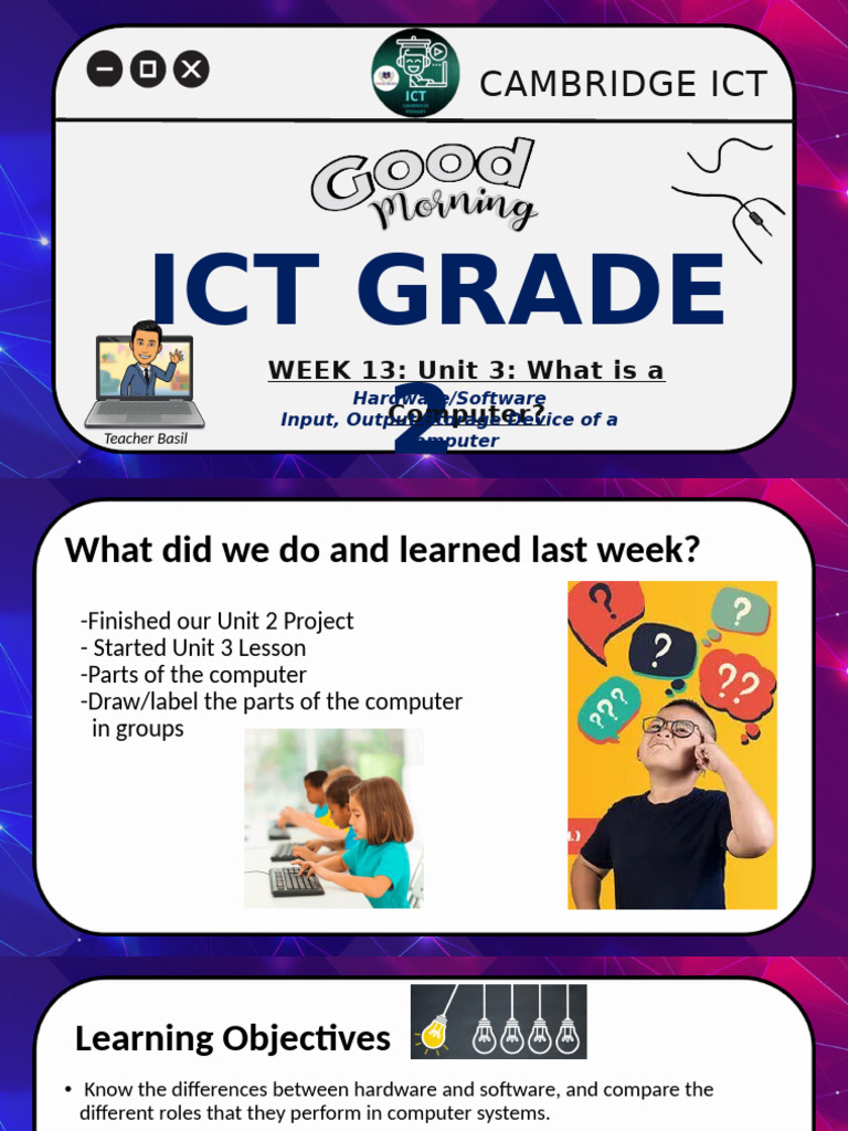 Week 13, ICT Grade 2 Unit 3 | PDF | Computer Hardware | Computer Data ...