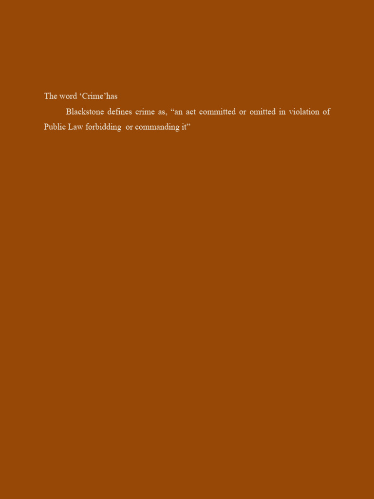 Understanding the Definition of Crime | PDF | Crimes | Crime & Violence