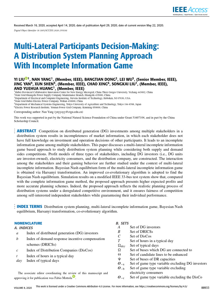 Multi-Lateral Participants Decision-Making A Distribution System ...