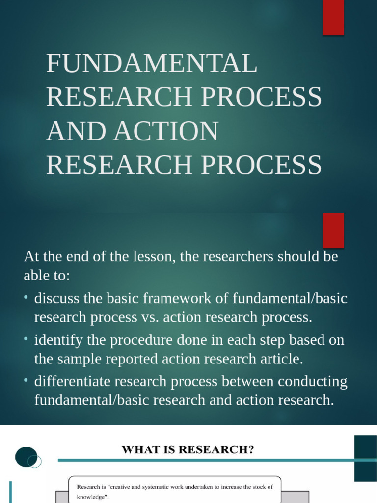 Fundamental Research Process and Action Research Process | PDF