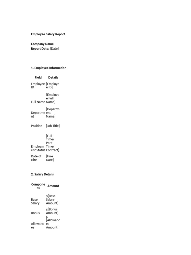 monthly payroll report template for small businesses | PDF | Tax ...