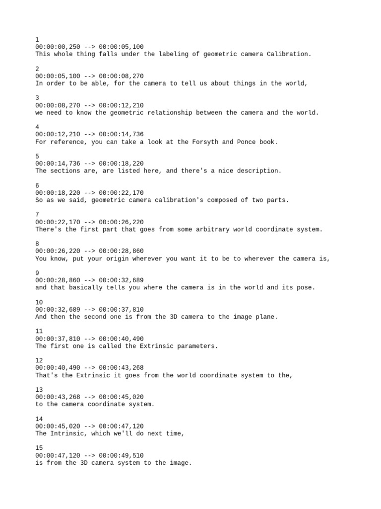 344 Geometric Camera Calibration Pdf