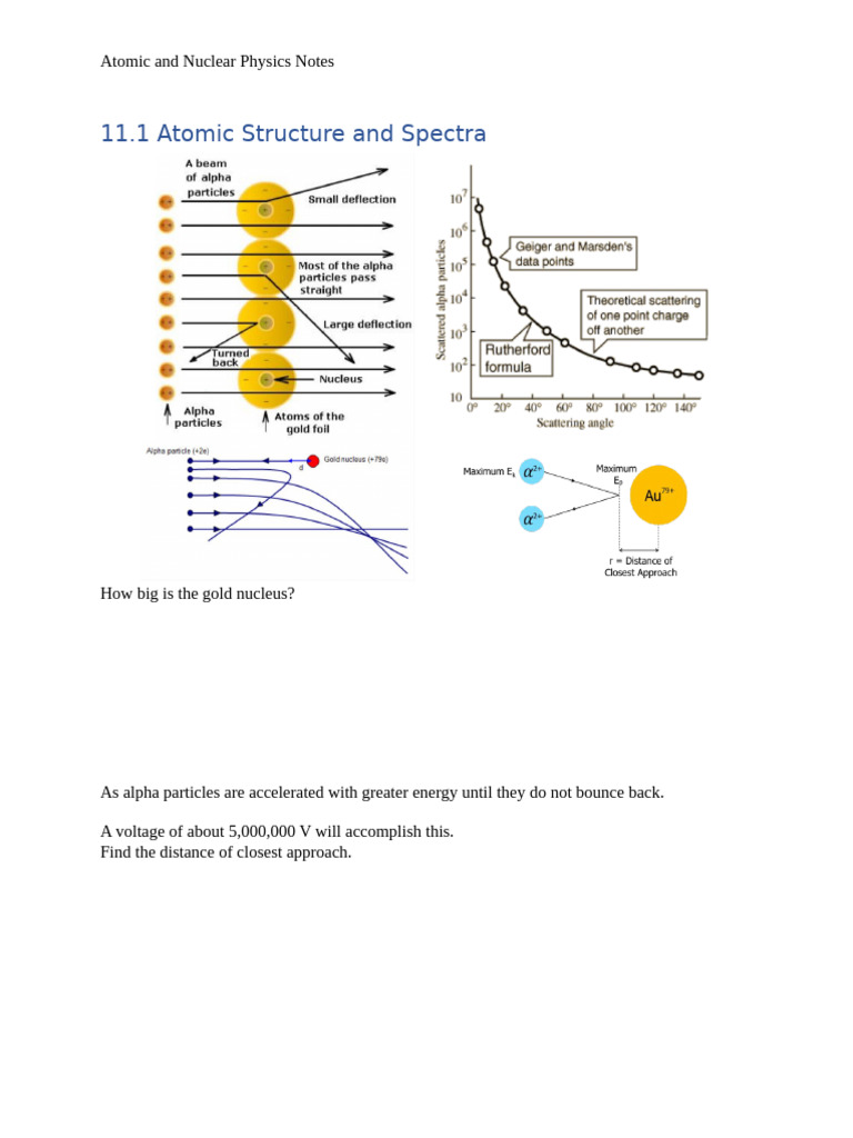 Atomic and Nuclear Physics Overview | PDF | Radioactive Decay | Nuclear ...