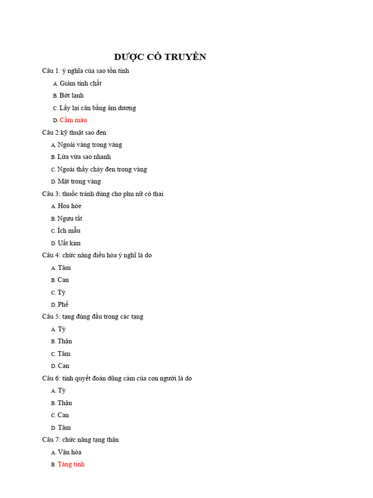 Trắc Nghiệm DCT | PDF