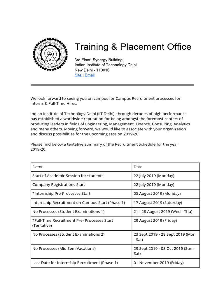 Training and Placement Office | PDF | Pedagogy | Career And Technical ...