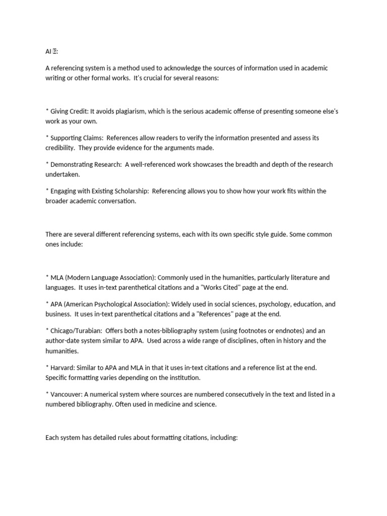 Referencing System | PDF