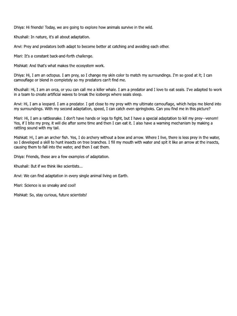 Science Project Skit | PDF