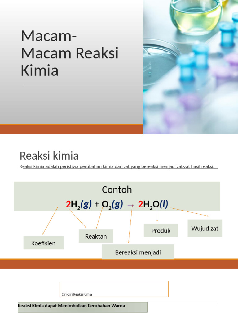 Macam-Macam Reaksi Kimia | PDF