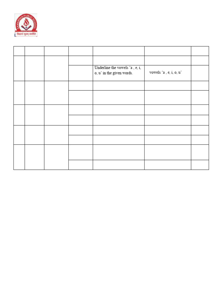 Weekly Academic Planner Jr. KG 2024-25 | PDF