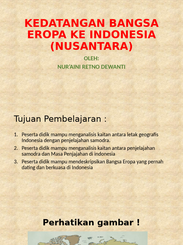 Kedatanga Bangsa Eropa Ke Indonesia (Nusantara) | PDF