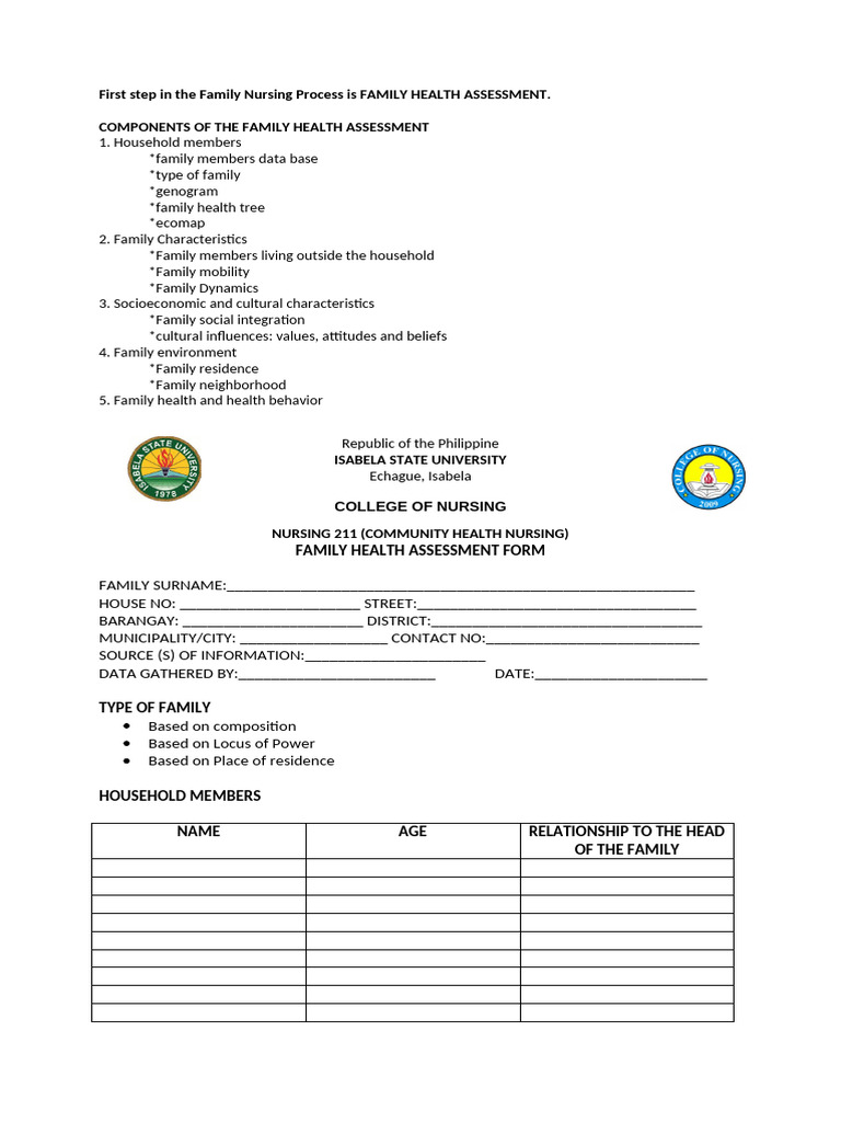 FAMILY-HEALTH-ASSESSMENT | PDF