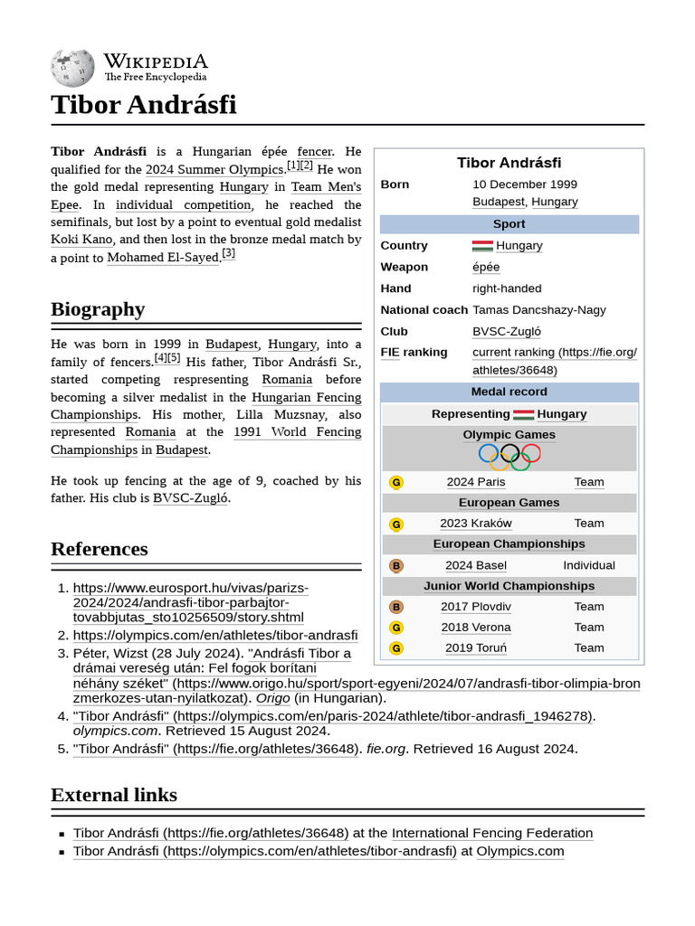 Tibor_Andrásfi | PDF | Indoor Sports | Summer Olympic Games