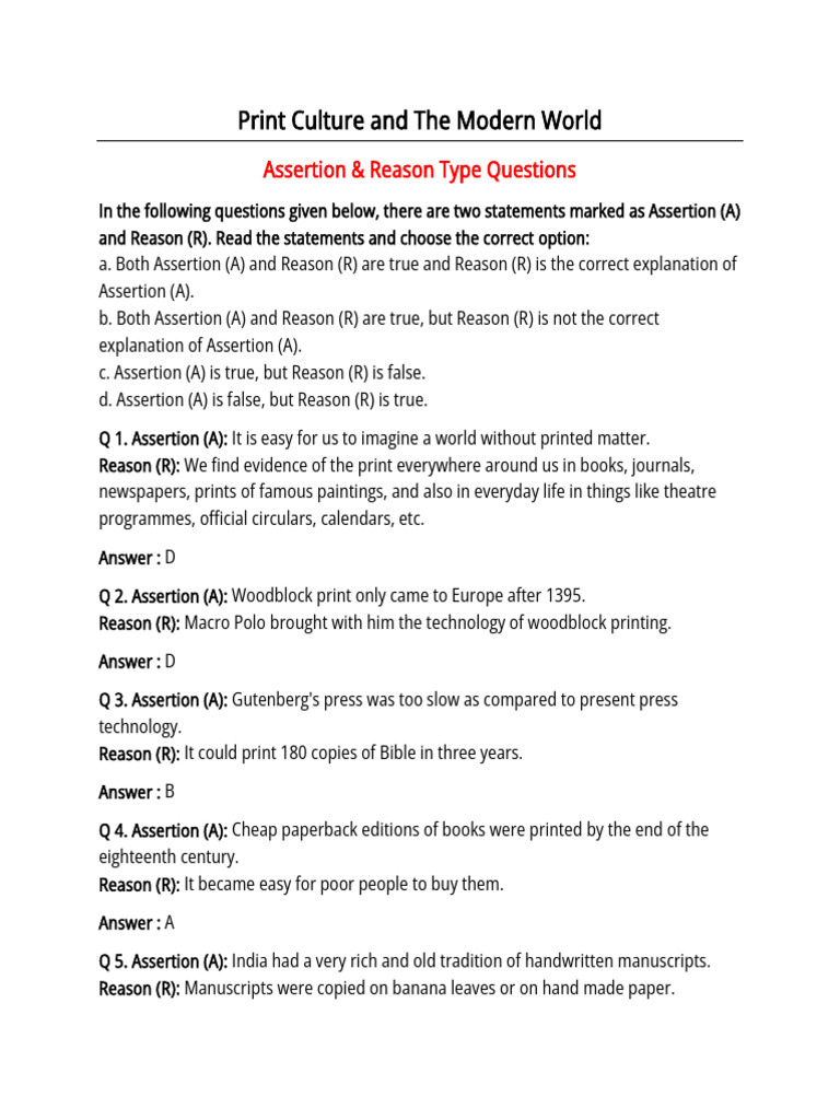 Reason and Assertion (Print Culture and The Modern World) | PDF | Reason | Books