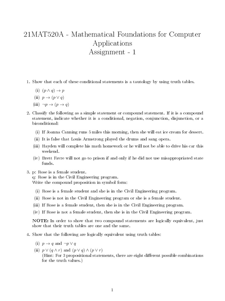 Assignment 1 | PDF
