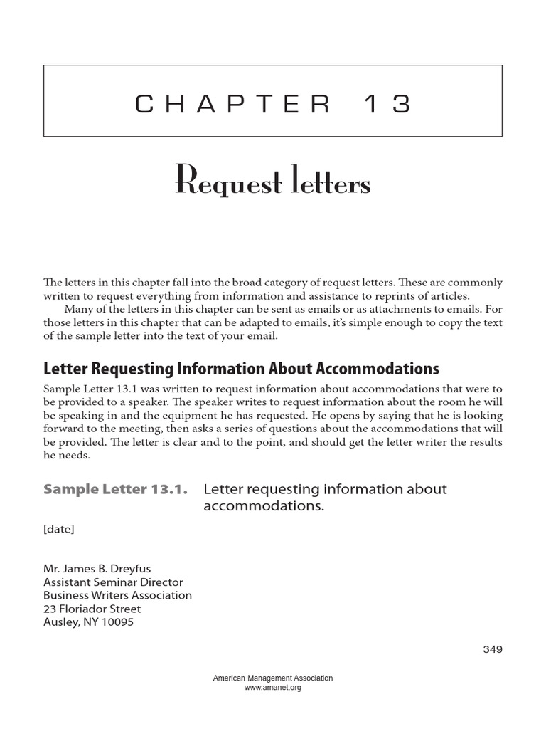 Chapter 13 Request Letters | PDF