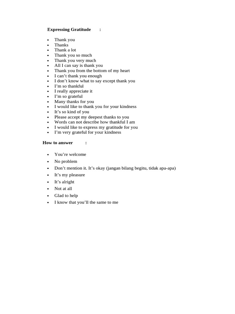 Expressing Gratitude | PDF