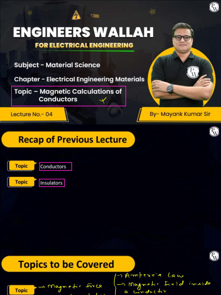 Electrical Engineering Materials 04 - Class Notes PDF | PDF