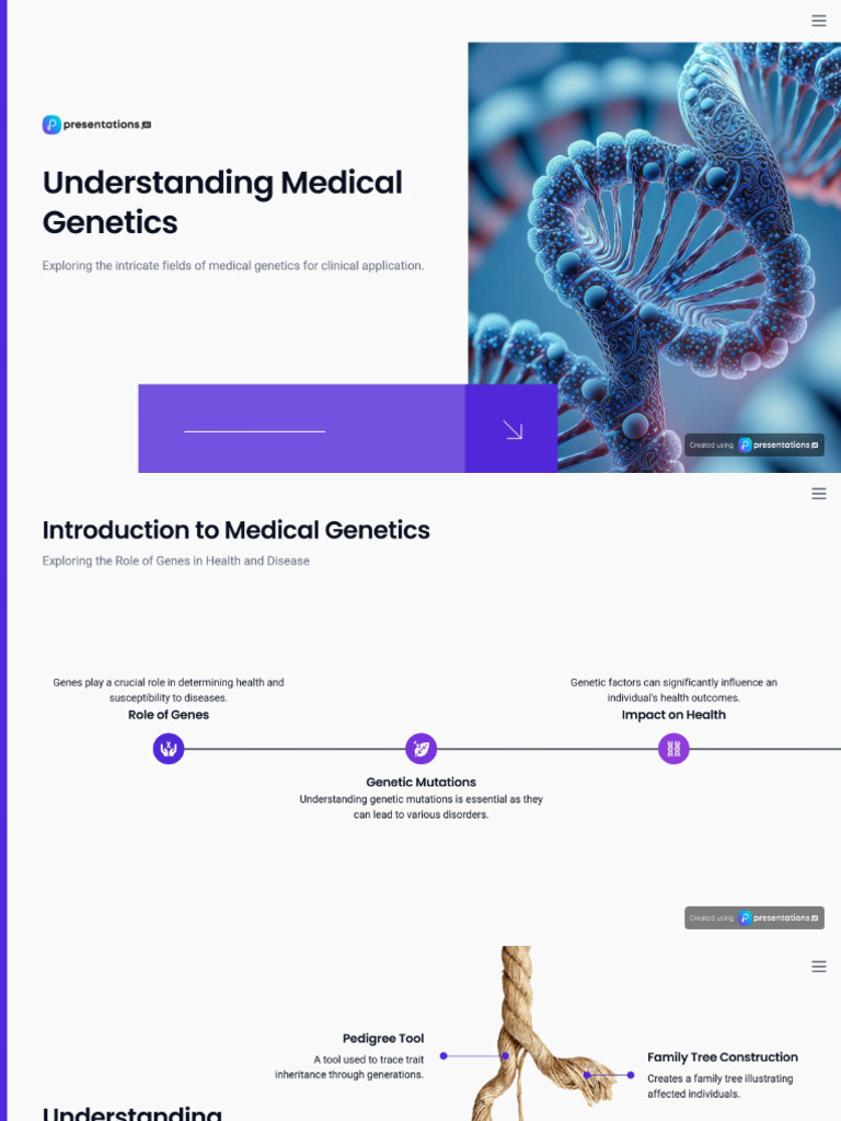 Medical Genetics Pedigree Analysis And Genetic Counseling Presentation
