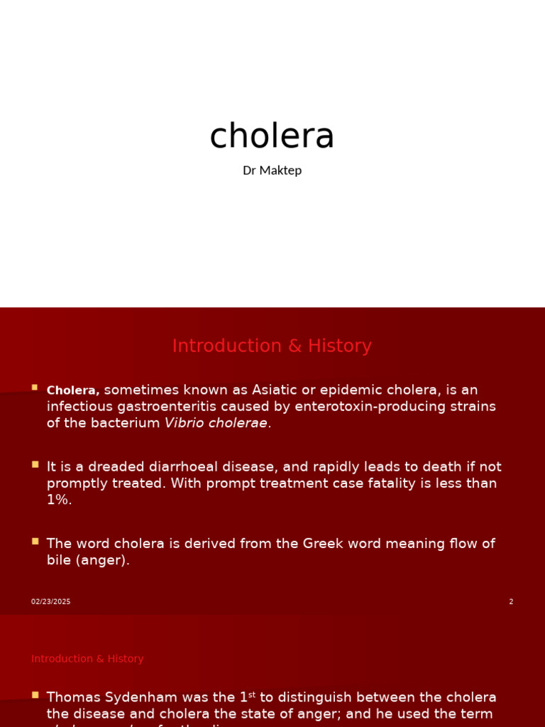 Cholera | PDF | Cholera | Medical Specialties
